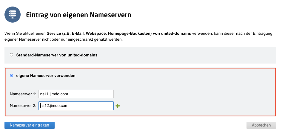 Wie verbinde ich meine Domain mit einer Website bei Jimdo?